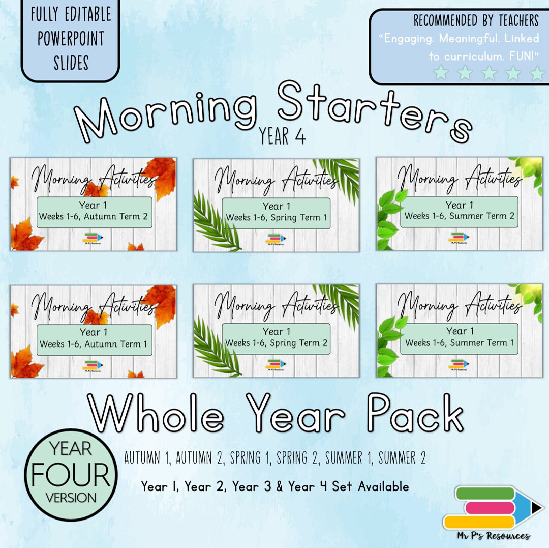 Morning Activities Year 4 Whole Year VALUE PACK Etsy UK Morning Activities Year 4 Whole Year VALUE PACK Etsy UK