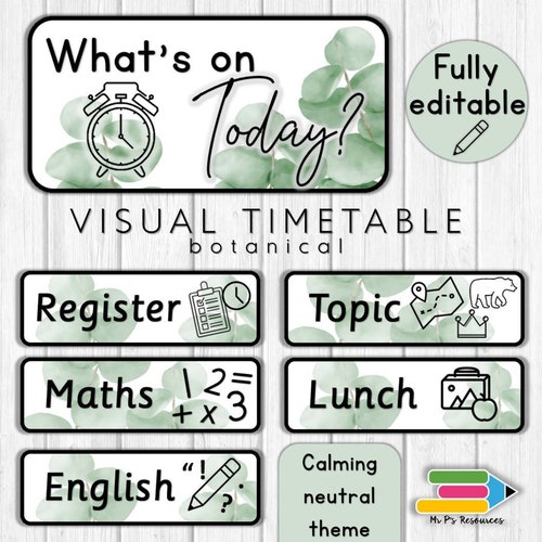 Natural Hessian Visual Timetable daily Activities Plan - Etsy