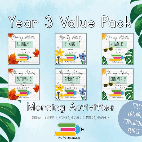 Morning Activities for Year 3 - Etsy Morning Activities for Year 3 - Etsy