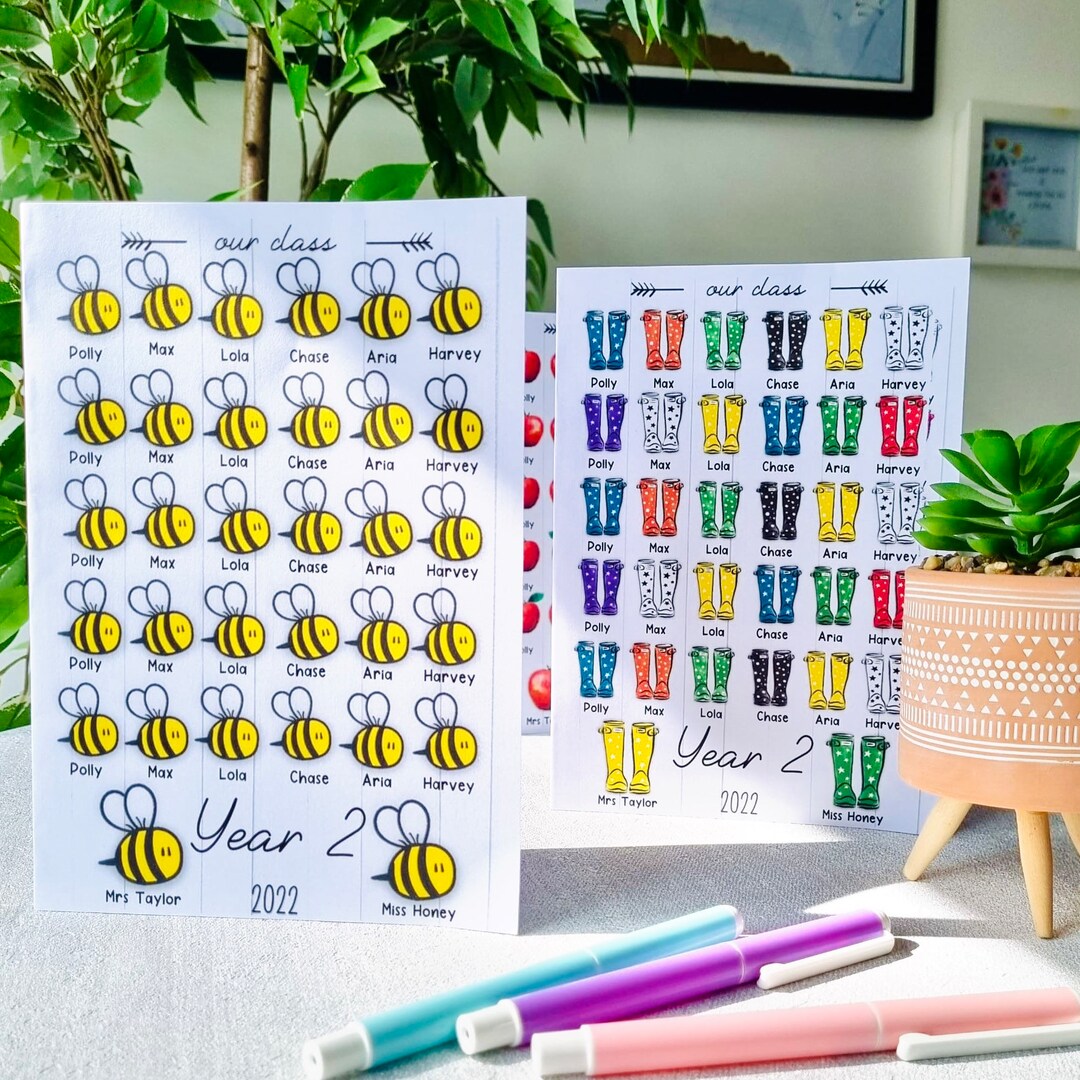 Editable Class Card 2023 (5 Designs Included) - Etsy UK