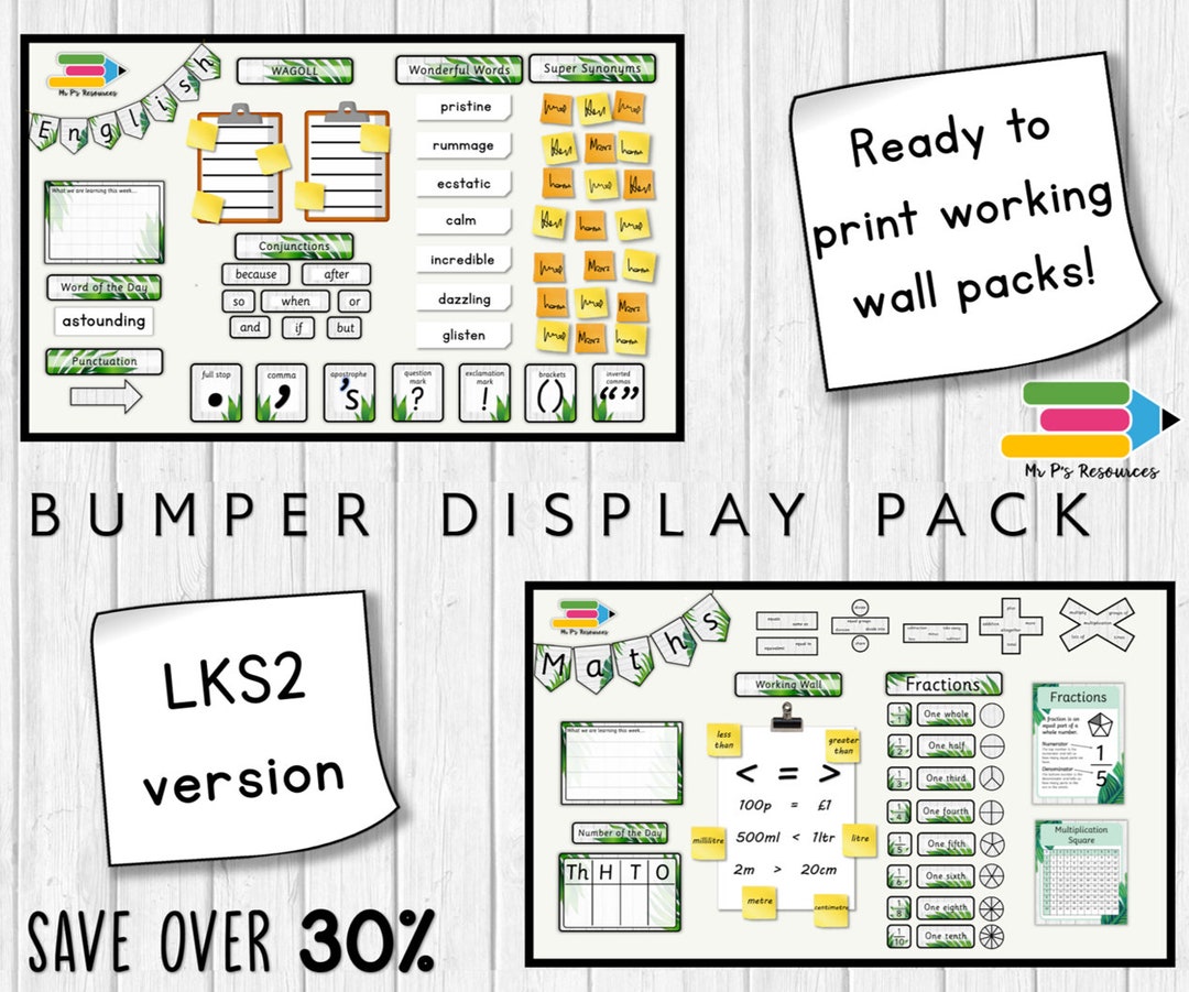 Year 3/4 Maths & English Display Pack (save 30%) - LKS2 Display Pack - Etsy