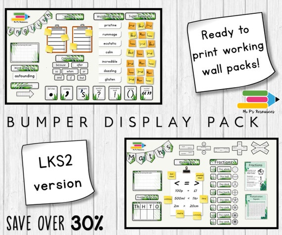 Year 3/4 Maths & English Display Pack save 30% - Etsy