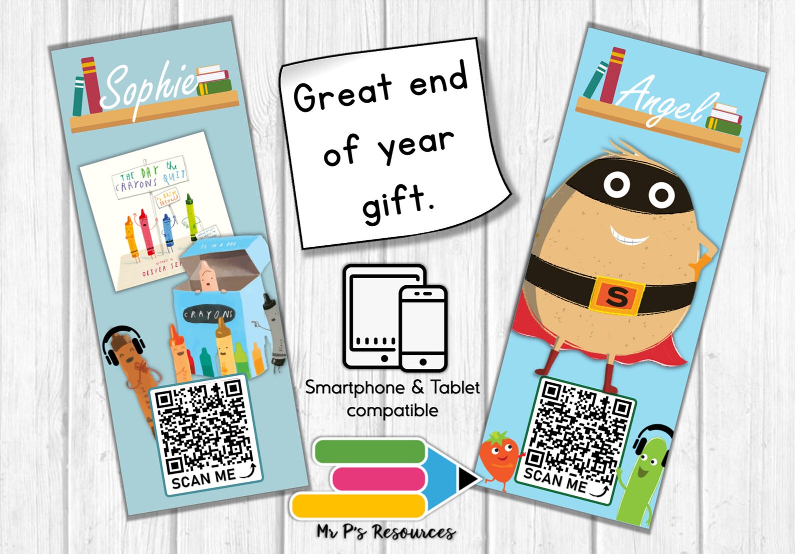 Personalised QR Code Bookmarks - Etsy UK