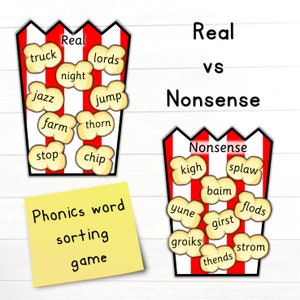 Phonics Word Sorting Game (screening Check Prep) - Popcorn - Etsy