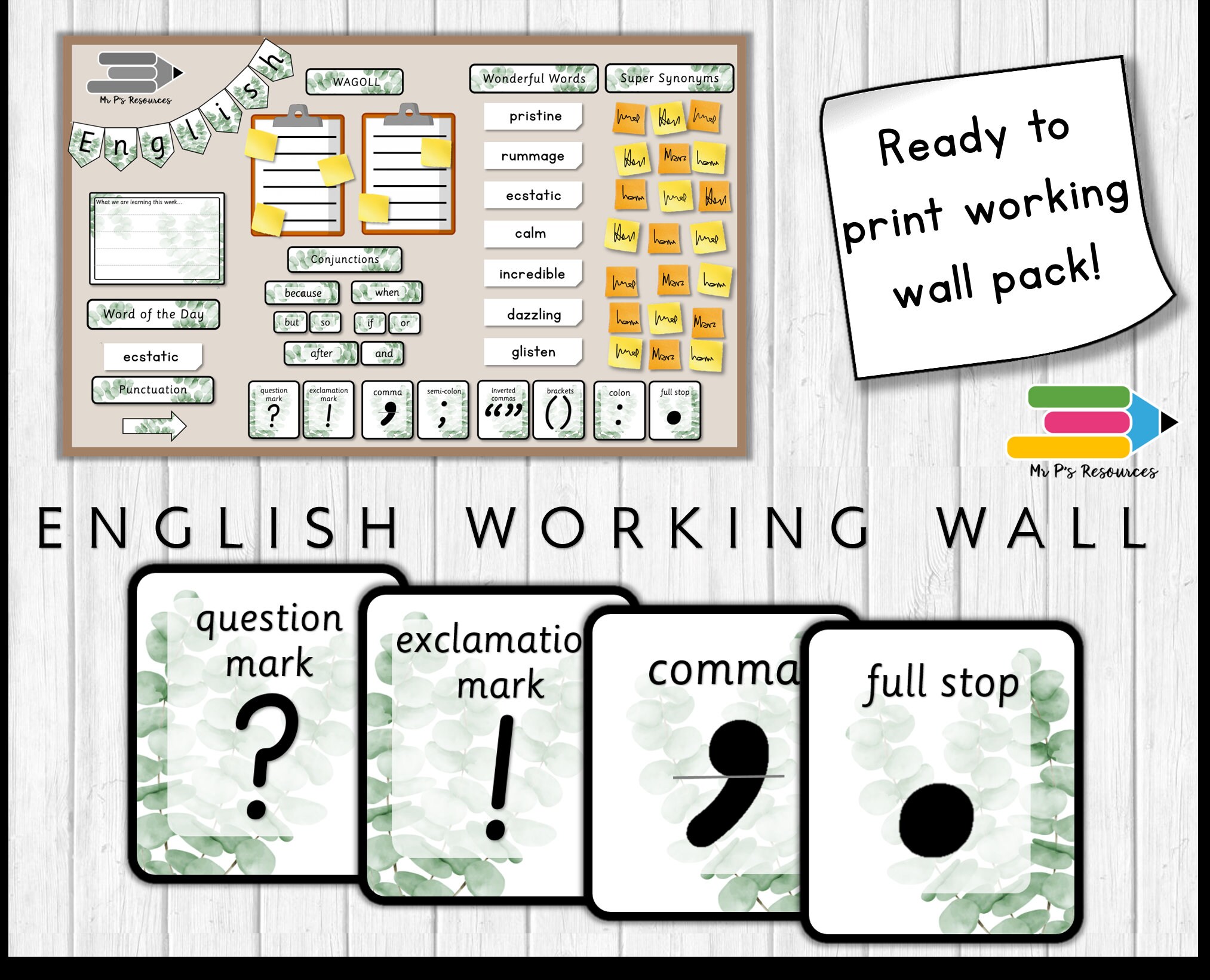 English Working Wall Display botanical - Etsy