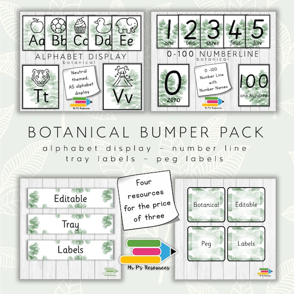 Botanical Tray Labels - Etsy UK