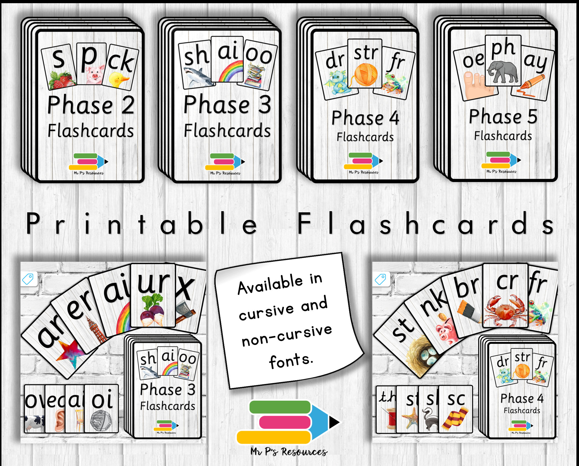 Printable Phonics Flashcard (bundle) - Etsy UK