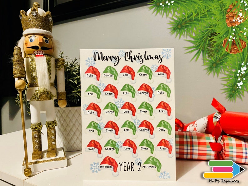 Personalised Class Christmas Card - Etsy