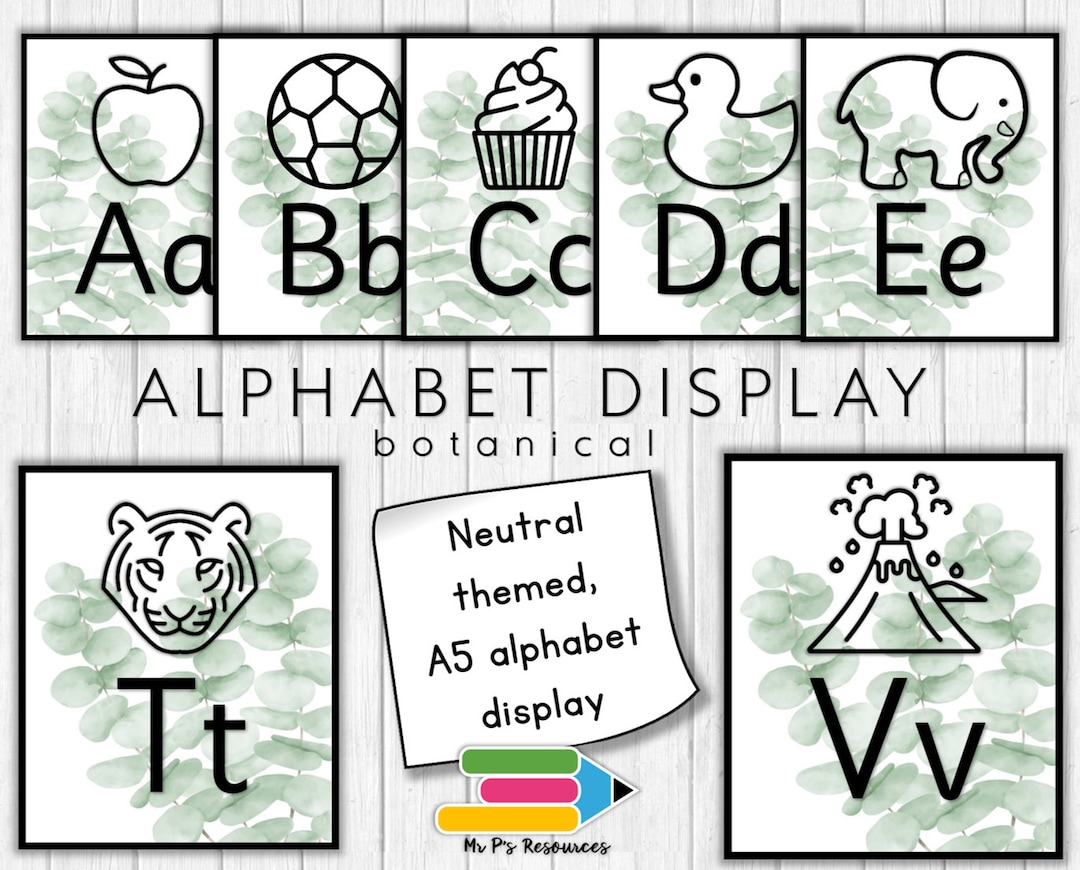 Botanical Alphabet Display - Etsy