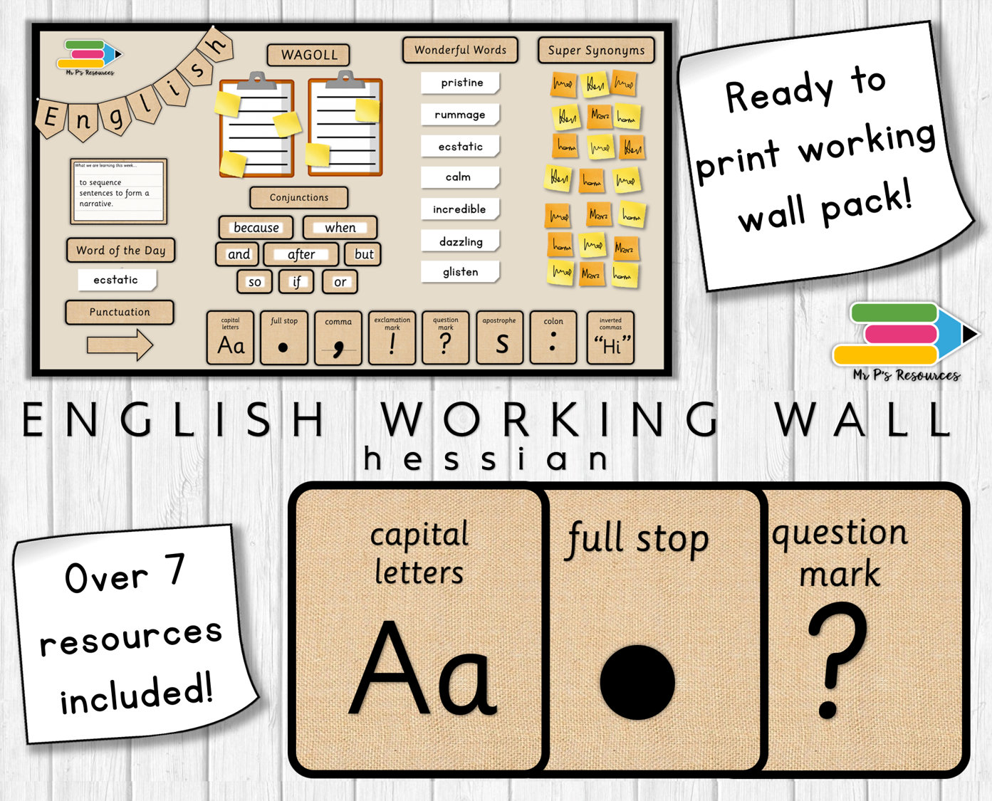 English Working Wall Display (hessian) - Etsy UK