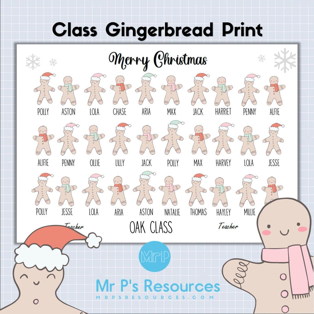Gingerbread Class Print - Etsy