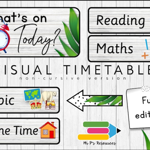 Visual Timetable Botanical - Etsy