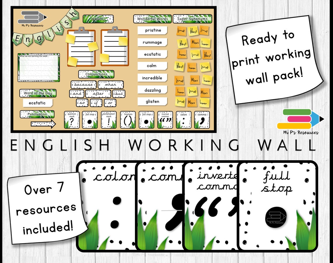 English Working Wall Pack - Etsy UK