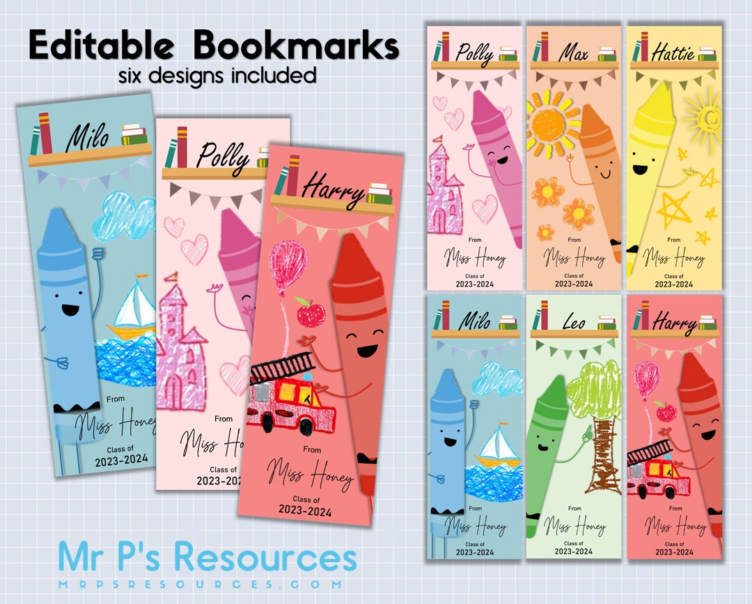 Crayon Bookmark 2024 - Etsy
