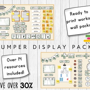 Botanical Maths & English Display Pack (save 30%) - Etsy UK