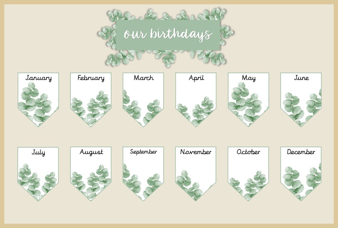 Birthday Display Botanical - Etsy