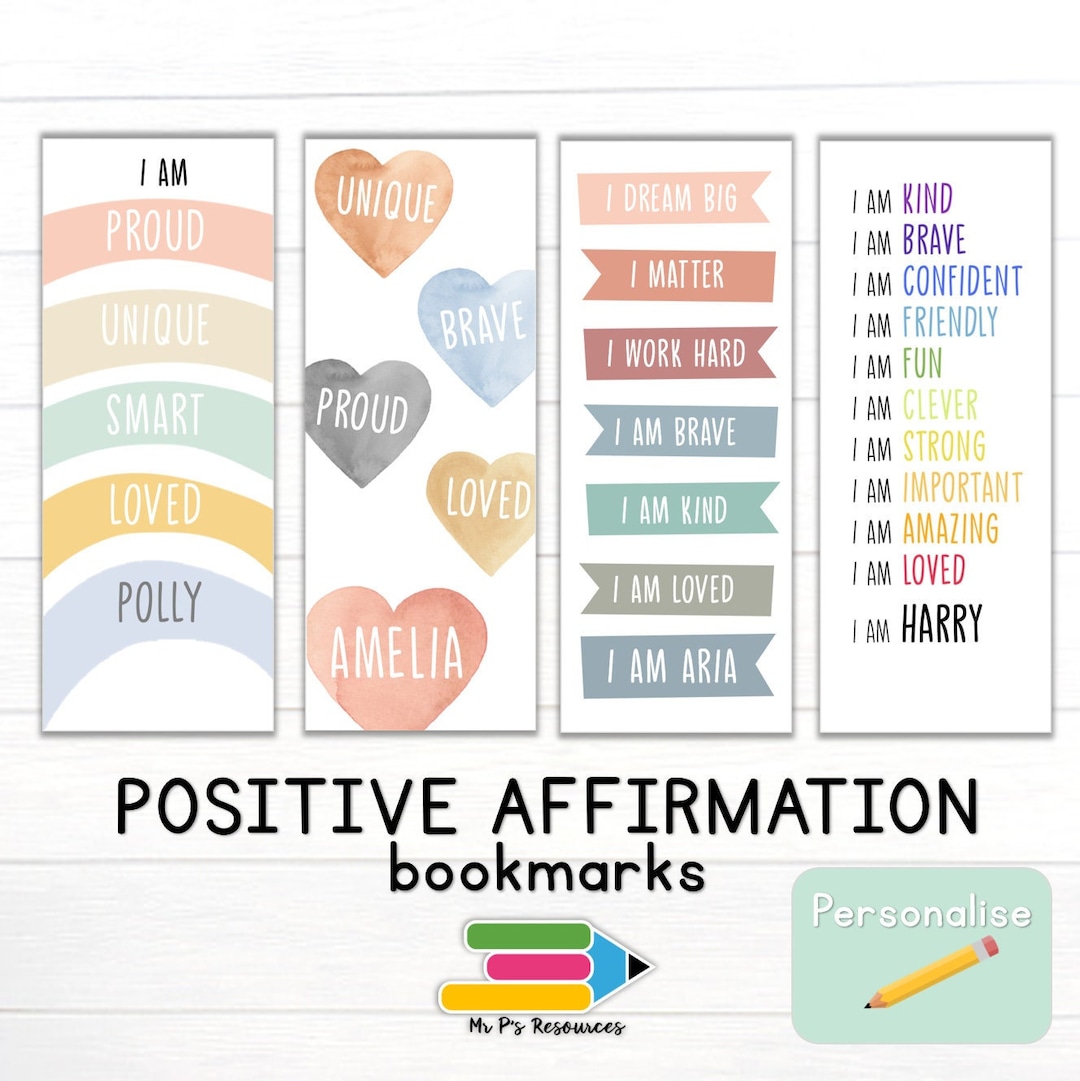 Positive Affirmation Bookmarks - Etsy