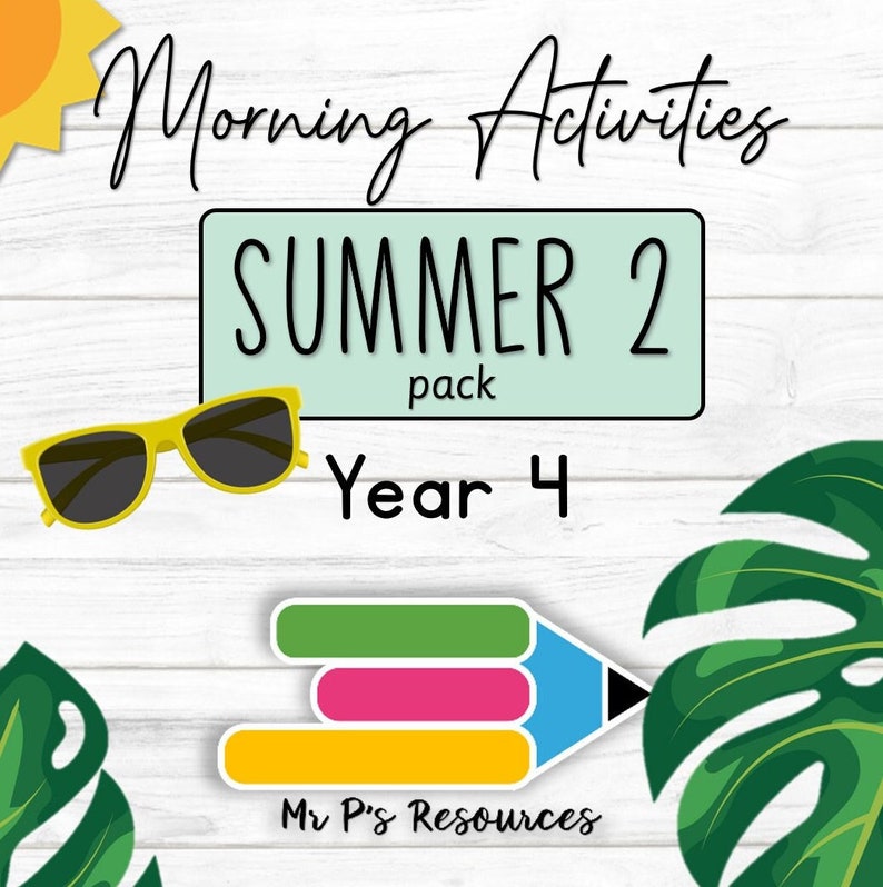 Morning Activities For Year 4 Summer 2 Etsy UK Morning Activities For Year 4 Summer 2 Etsy UK