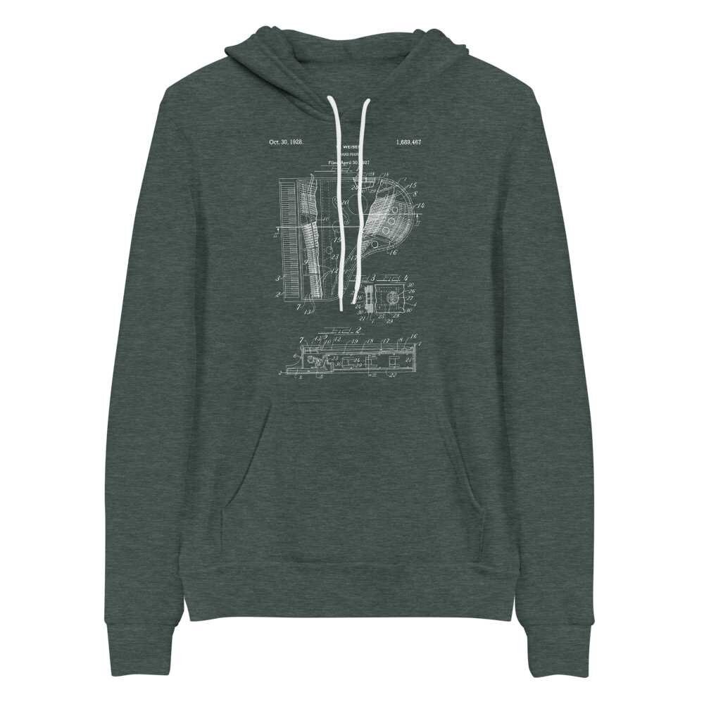 Grand Piano Patent Hoodie Piano Player Gift Pianist Gift - Etsy
