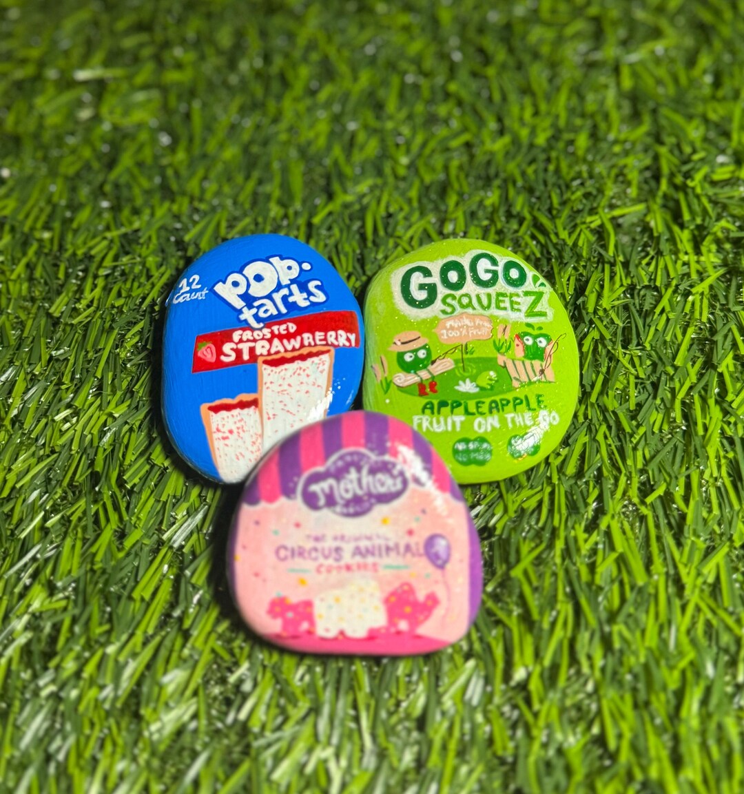 Junk Food Imaginative Play / Mud Rocks / Play Rocks / Handpainted ...