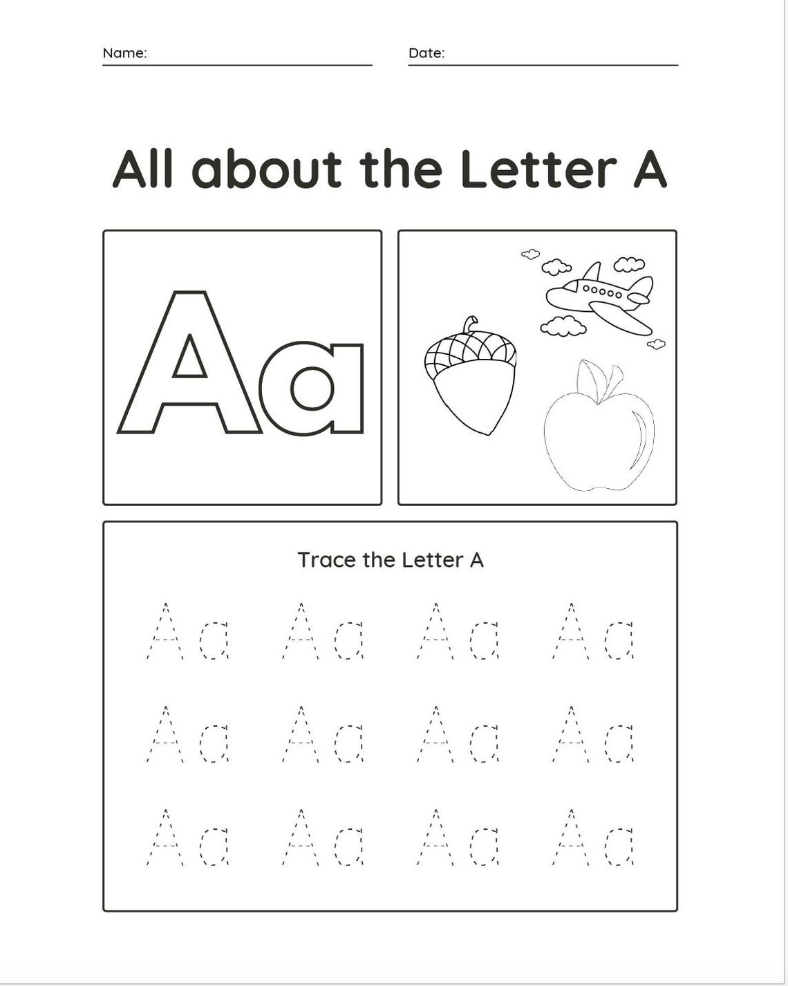 ABC & Number Books - Alphabet and Number Activity Books - Preschool and ...