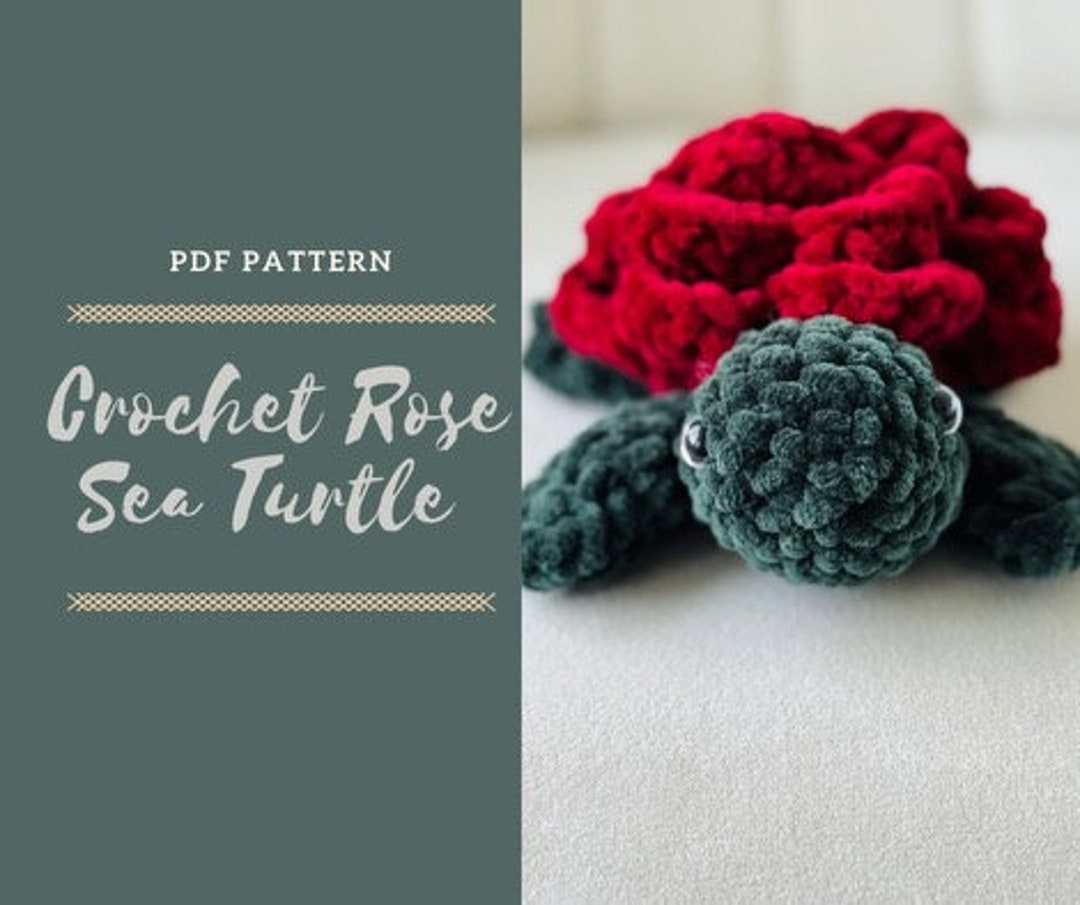 Rose Sea Turtle Crochet Pattern - Etsy
