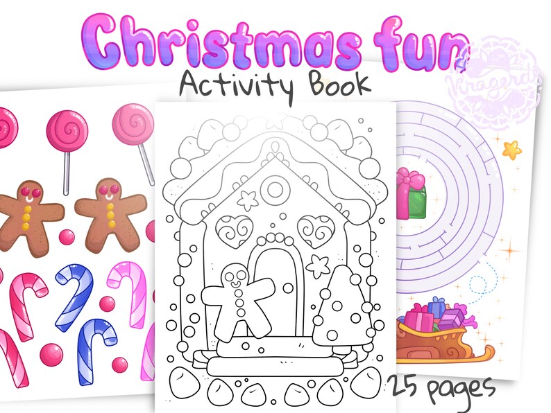Printable Christmas FUN Activity Book | PDF| Papercraft, Mazes ...