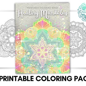 Healing Mandalas Printable Coloring Book | PDF | Mindfulness Coloring ...