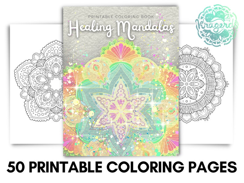 Healing Mandalas Printable Coloring Book PDF Mindfulness - Etsy