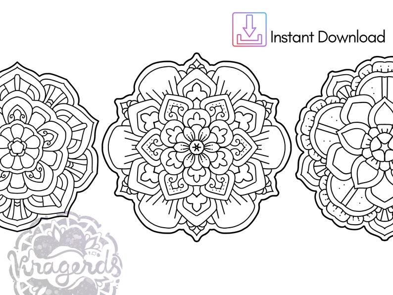 100 Mandalas Coloring Book Pdf Printable Coloring Pages Etsy