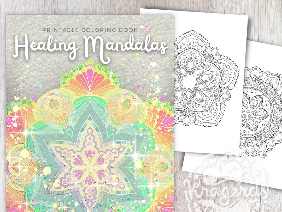 Healing Mandalas Printable Coloring Book | PDF | Mindfulness Coloring ...