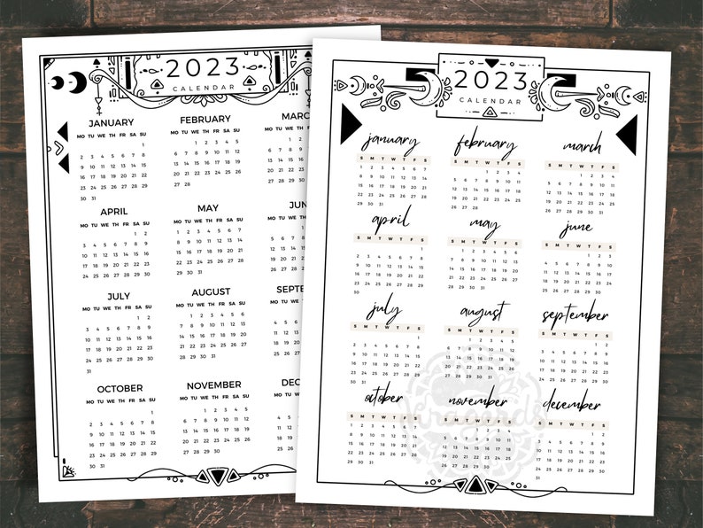 Witchy Monthly & Weekly Planner Calendar PDF Witchy - Etsy