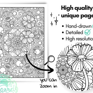 Mandalas & Flowers | Printable Coloring Pages | PDF | Instant Download ...