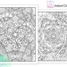 Mandalas & Flowers Printable Coloring Pages PDF Instant Download Stress ...