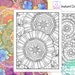 Mandalas & Flowers Printable Coloring Pages PDF Instant Download Stress ...