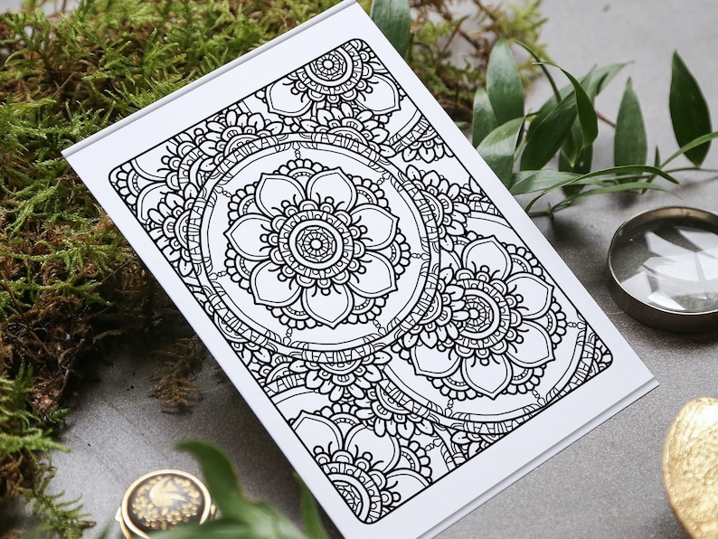 Mandala Printable Coloring Pages PDF Mindfulness Coloring Coloring ...