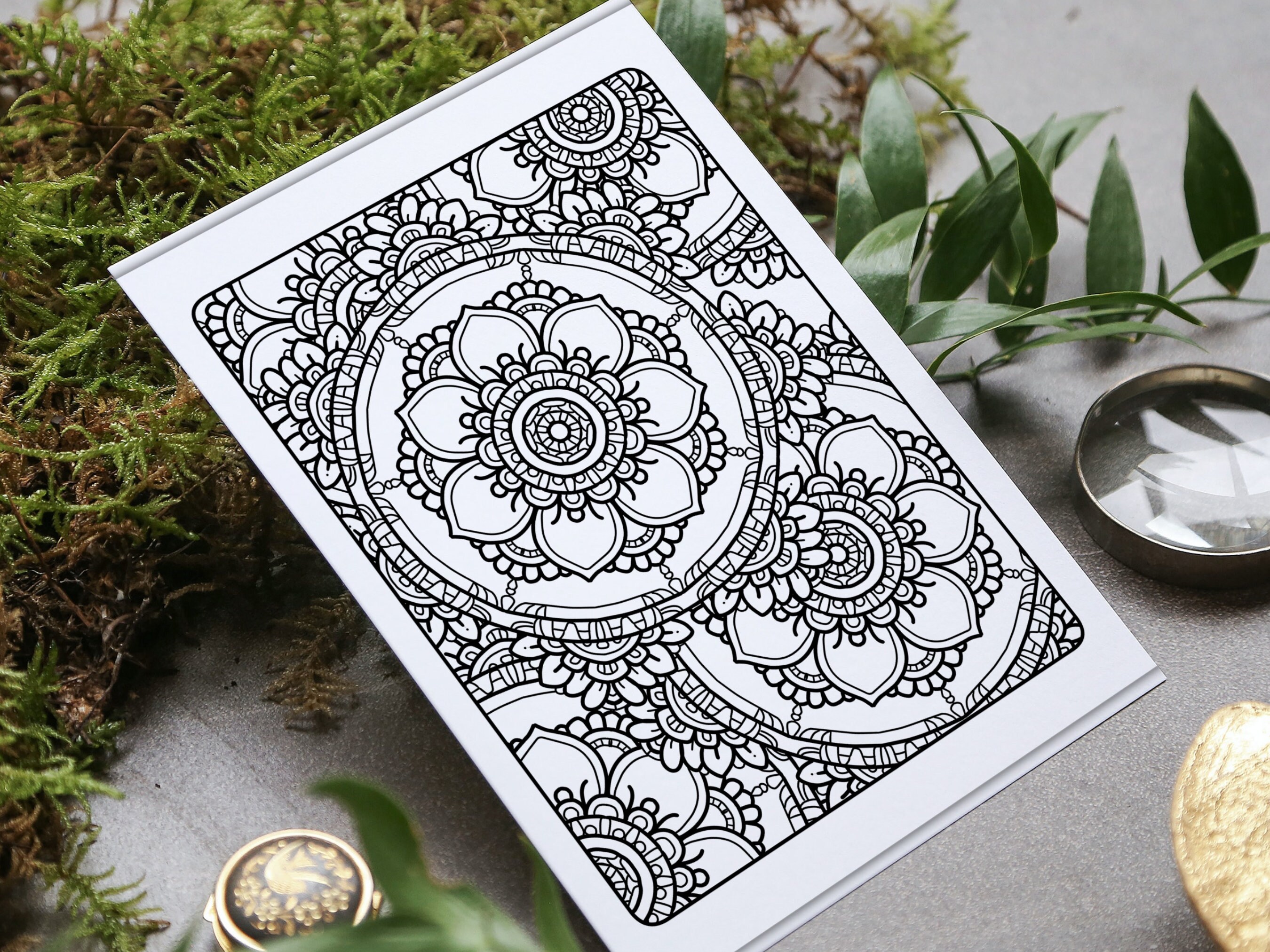 Mandala Printable Coloring Pages PDF Mindfulness Coloring Coloring ...