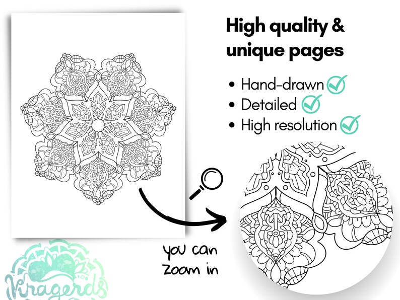 Healing Mandalas Printable Coloring Book PDF Mindfulness - Etsy