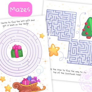 Printable Christmas FUN Activity Book | PDF| Papercraft, Mazes ...