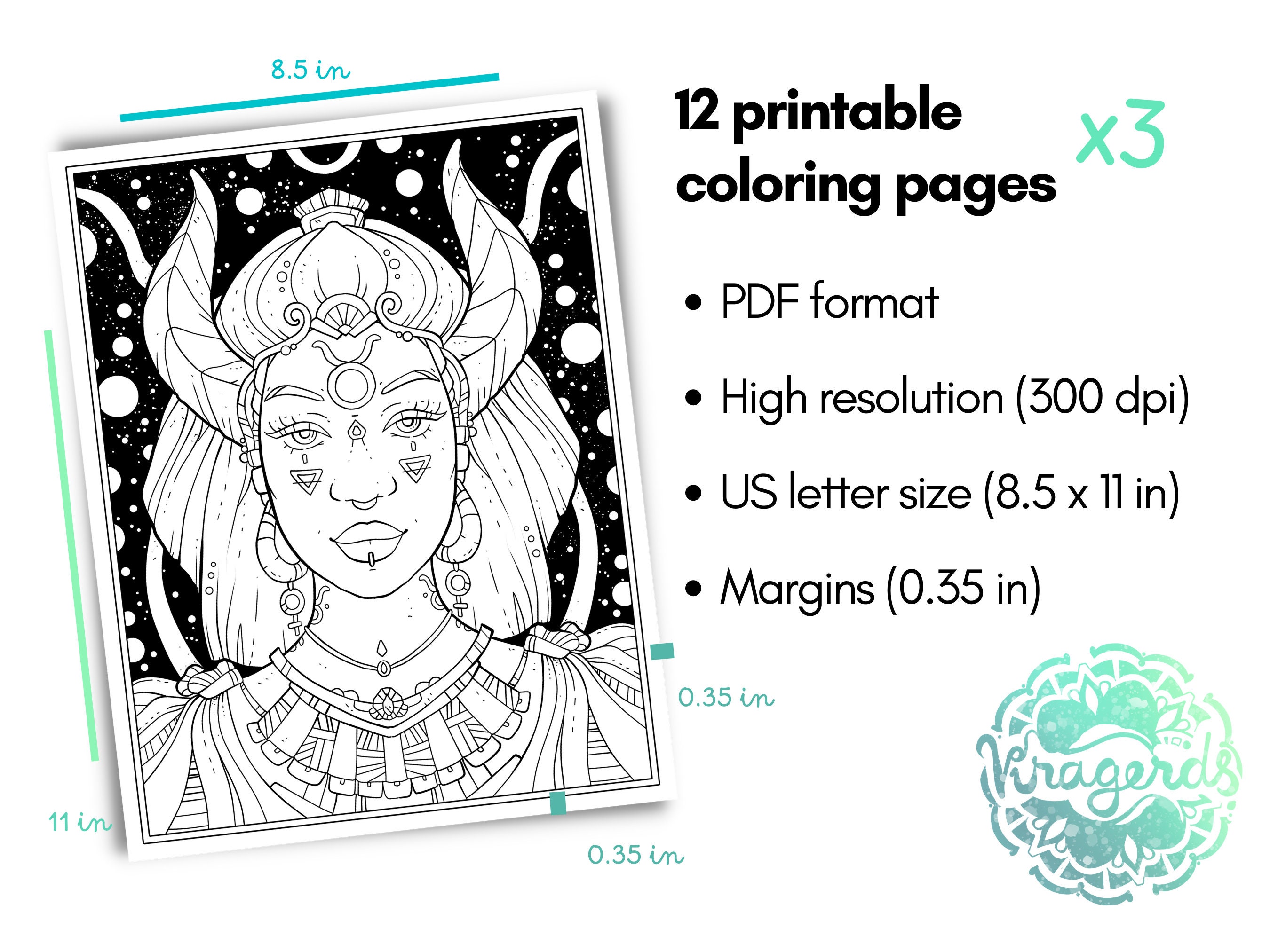Zodiac Astrology Printable Coloring Book PDF Coloring Pages - Etsy