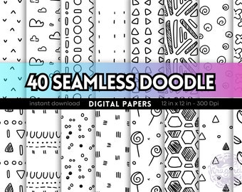 Digital Doodles Paper Pack - Etsy