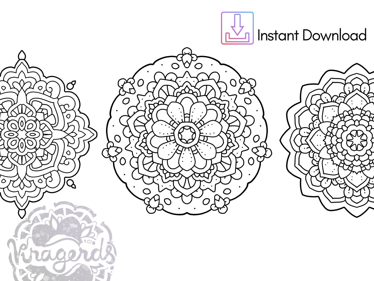 100 Mandalas Coloring Book PDF Printable Coloring Pages - Etsy