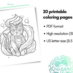 Crystals, Mushrooms and Witches | Printable Coloring Book | 20 Witchy ...