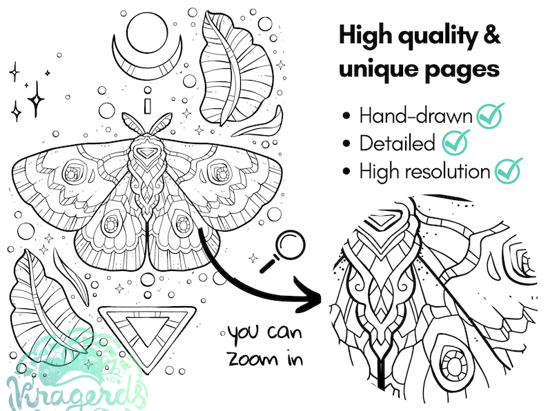 Crystals Mushrooms and Witches Printable Coloring Book 20 - Etsy UK