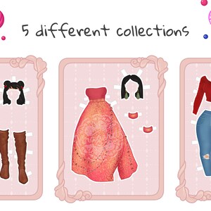 Printable Paper Doll Dress up Set | Christmas and New Year Collection ...