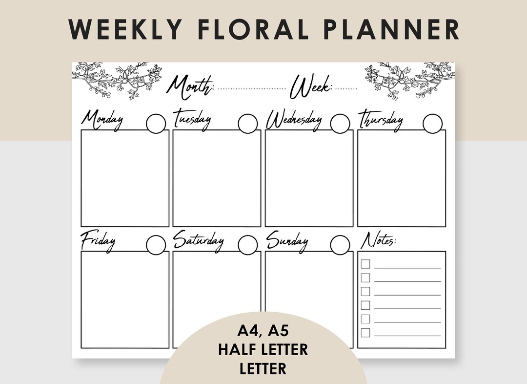 Weekly Planner Printable, Daily to Do List for Work / Personal Life ...