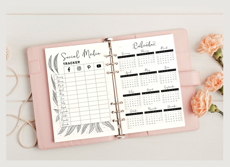 Bullet Journal and Planner Insert for 2022 | Printable Planner Bundle ...