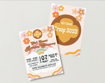 Girl Scout Bridging Invitation - Editable - Etsy