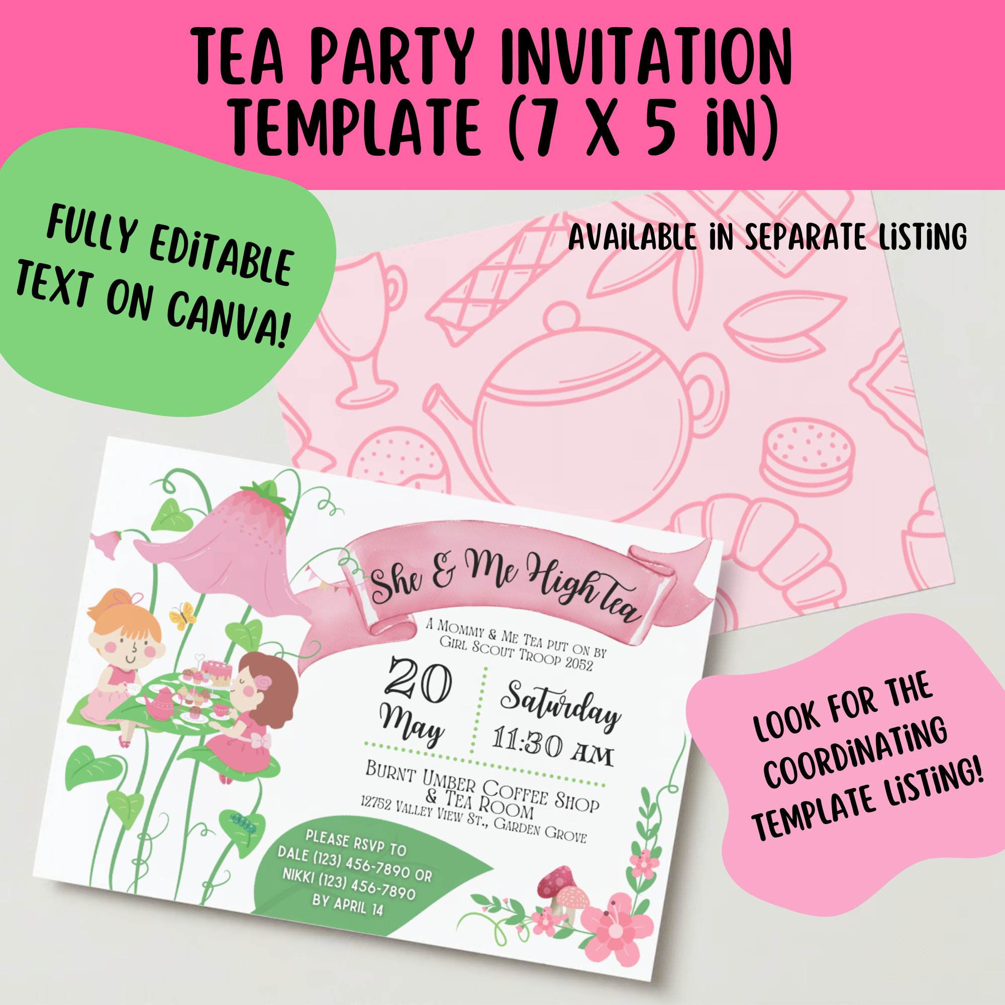 Tea Party Activity Printables - Etsy