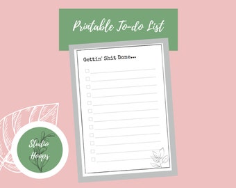 Shit List Printable | Etsy